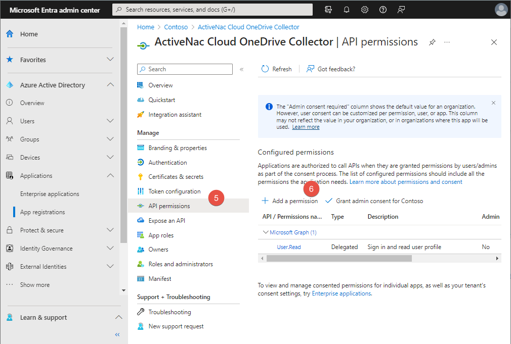 Configuring Azure AD for OneDrive