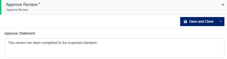 Approving and Committing the Review
