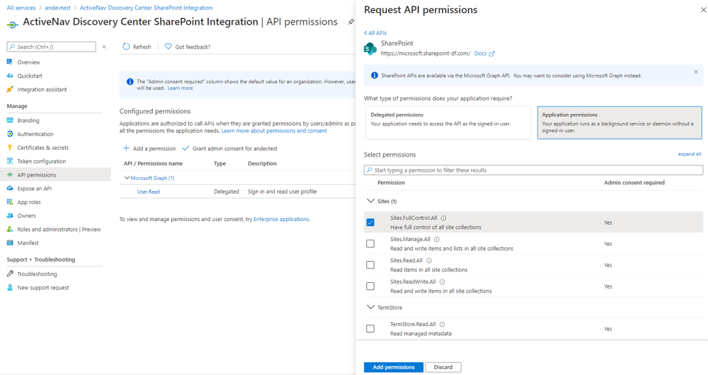 Configuring Azure AD for SharePoint Online