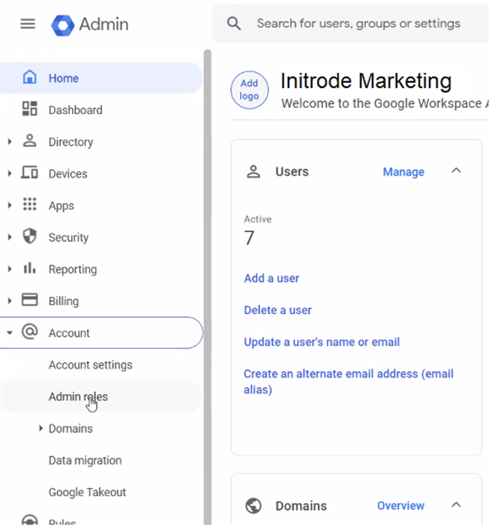 Creating a Google Workspace Service Account & User Account