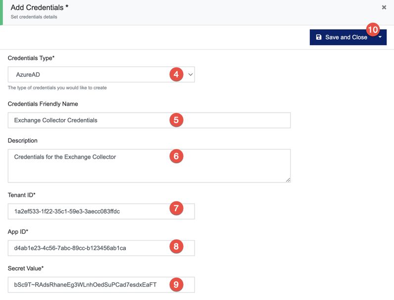 Adding Azure Credentials