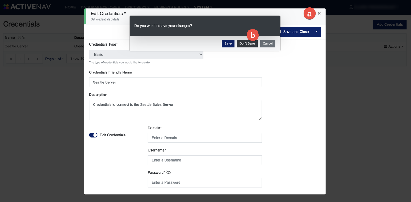 Adding Basic Credentials