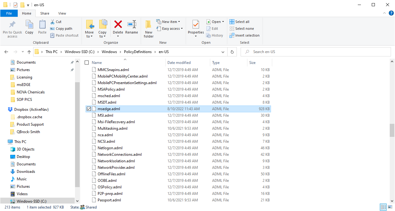Allow intranet zone file URL links from Edge