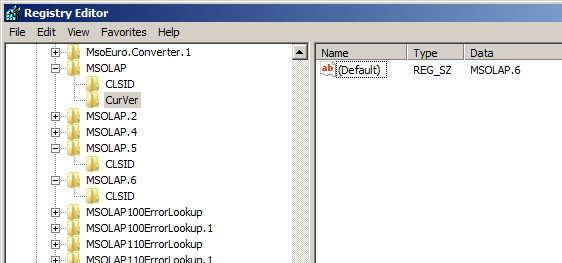 Troubleshooting “MSOLAP provider is not registered” errors